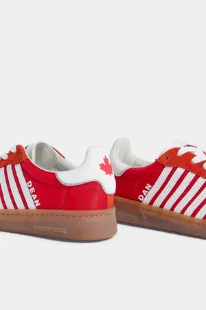 Dsquared2 Boxer Suede And Leather Low-top Sneakers - Red