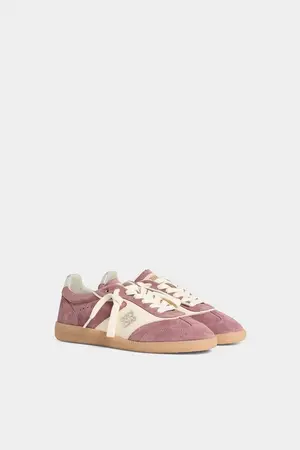 Dsquared2 Suede Low-top Sneakers With Metal Logo - Pink