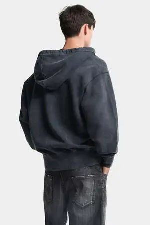 Dsquared2 Rock Wash Long & Lean Fit Hoodie - Grey