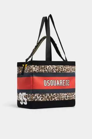 Dsquared2 Tote Bag With Leopard Print And Logo Detail - Fantasy