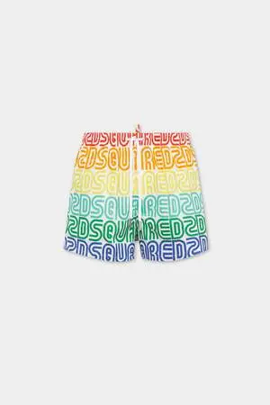 Dsquared2 Allover Logo Midi Swim Shorts - Fantasy