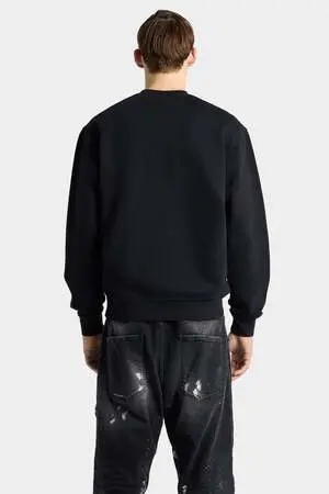 Dsquared2 Graffiti Cool Fit Crewneck Sweatshirt - Black