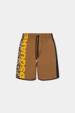 Dsquared2 Logo Midi Swim Boxer - Brown
