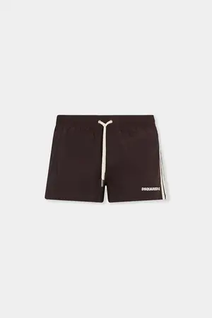Dsquared2 Logo Midi Swim Boxer - Brown