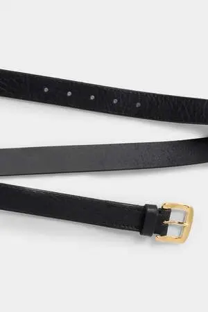 Dsquared2 Leather Belt With Vintage Effect Buckle - Black