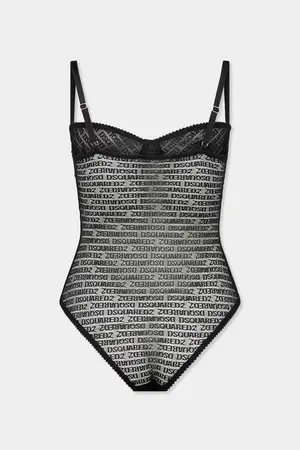 Dsquared2 Logo Sheer Bodysuit