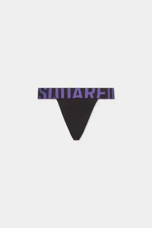 Dsquared2 Logo Thong - Black