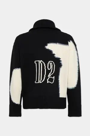Dsquared2 Fake Stitch Zipped Cardigan - Black