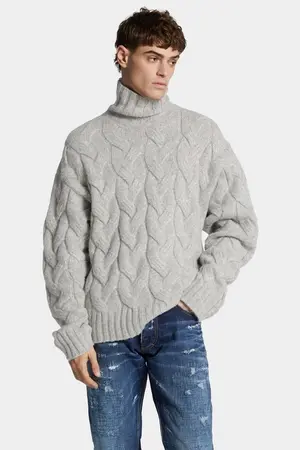Dsquared2 Cable Knit Turtleneck