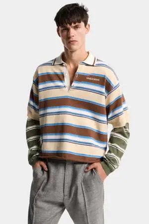 Dsquared2 Striped Long Sleeves Polo