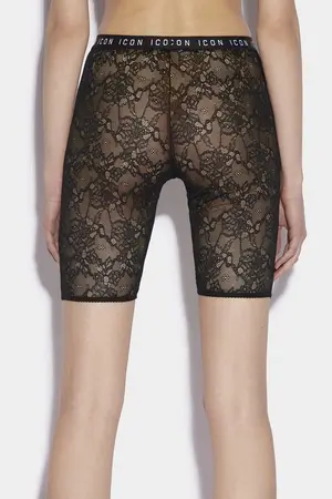 Dsquared2 Icon Floral Lace Bike Shorts