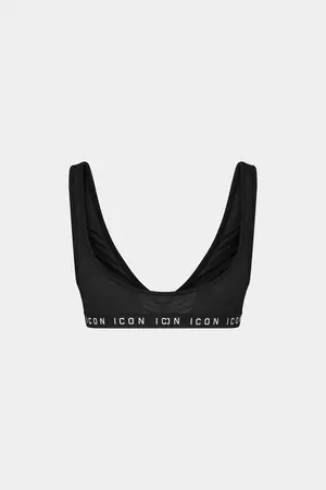 Dsquared2 Icon Triangle Bra With Sheer Inserts