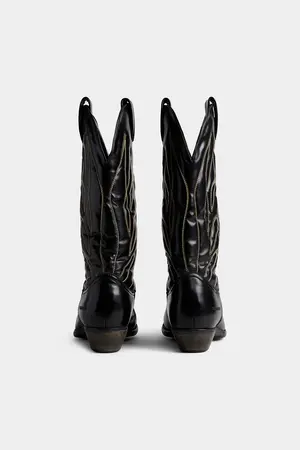 Dsquared2 Leather Cowboy Boots