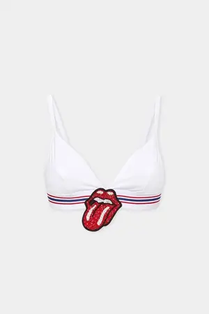 Dsquared2 The Rolling Stones Triangle Bra - Black