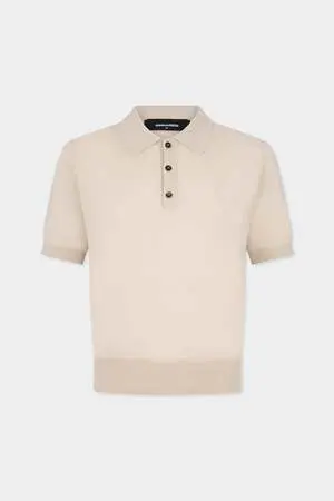 Dsquared2 Knit Polo Shirt - Beige