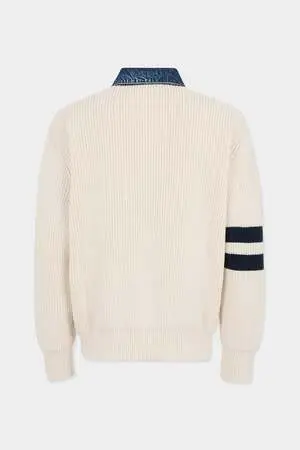 Dsquared2 Denim Collar Knit Pullover