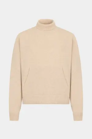 Dsquared2 Virgin Wool Turtleneck Pullover - Beige