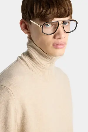 Dsquared2 Virgin Wool Turtleneck Pullover - Beige