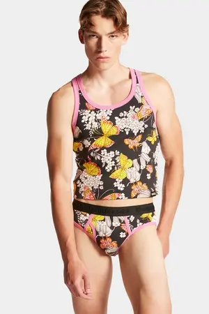 Dsquared2 All-over Butterfly Print Tank Top - Fantasy