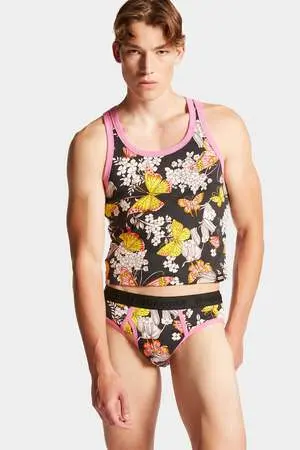 Dsquared2 All-over Butterfly Print Tank Top - Fantasy