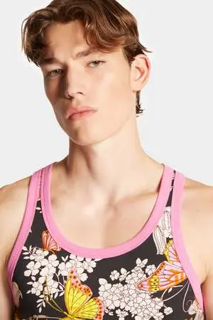 Dsquared2 All-over Butterfly Print Tank Top - Fantasy