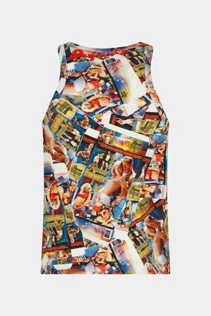 Dsquared2 Rocco Graphic Tank Top - Fantasy