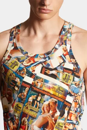Dsquared2 Rocco Graphic Tank Top - Fantasy