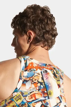 Dsquared2 Rocco Graphic Tank Top - Fantasy