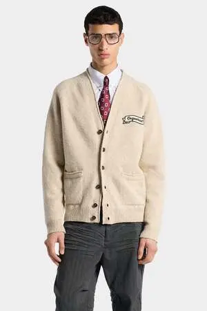 Dsquared2 Knitted Cardigan With Flag Patch