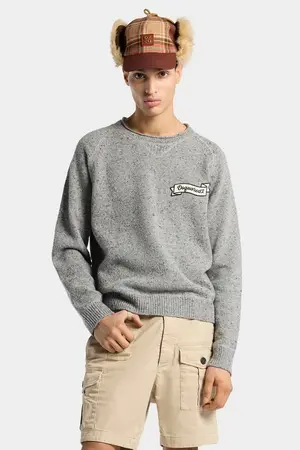 Dsquared2 Knitted Pullover With Flag Patch