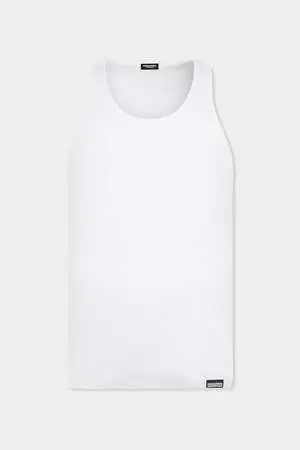 Dsquared2 Upside Down Motif Tank Top - White