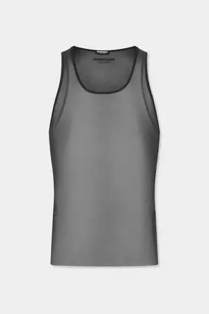 Dsquared2 Logo Sheer Tank Top - Black