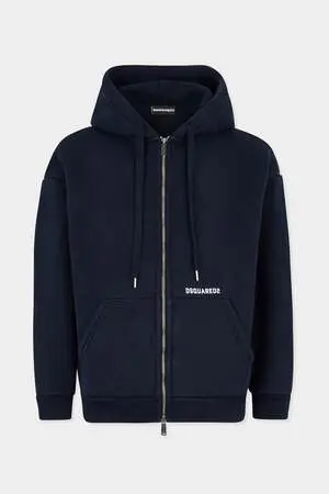 Dsquared2 Zip-up Logo Hoodie - Blue