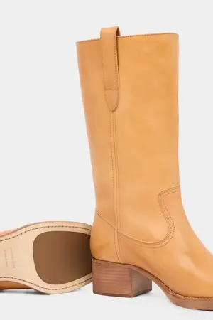 Dsquared2 Vintage Leather Block Heel Boots