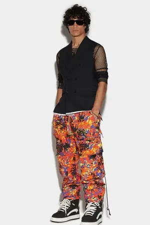 Dsquared2 Goth Camo Cargo Pants - Black