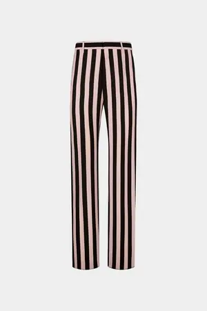 Dsquared2 Striped Wide Leg Pants - Black