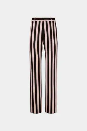 Dsquared2 Striped Wide Leg Pants - Black