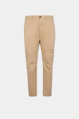 Dsquared2 Stretch Cotton Twill Barrel-leg Chinos - Beige