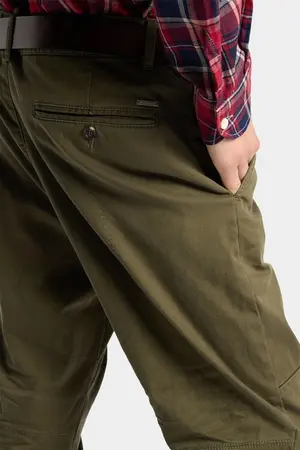 Dsquared2 Stretch Cotton Twill Barrel-leg Chinos - Yellow
