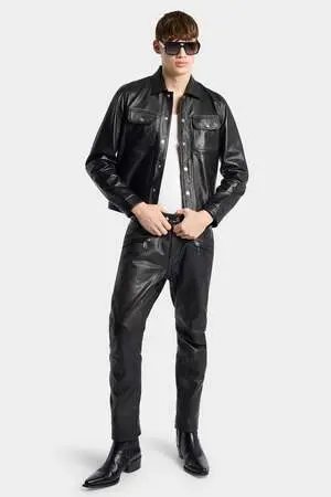 Dsquared2 Leather Biker Pant