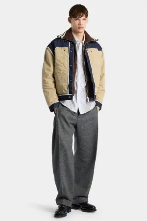 Dsquared2 Shetland Wool Wide Pleat Trousers