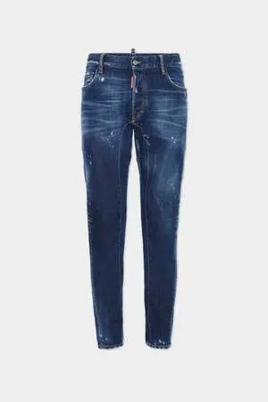 Dsquared2 Dark Perfect Clean Wash Tidy Biker Jeans - Blue
