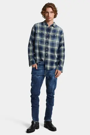 Dsquared2 Dark Perfect Clean Wash Tidy Biker Jeans