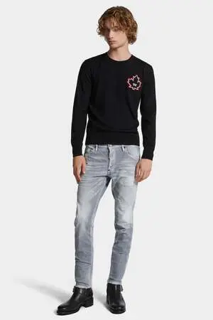 Dsquared2 Brushed Wash Skater Jeans - Grey