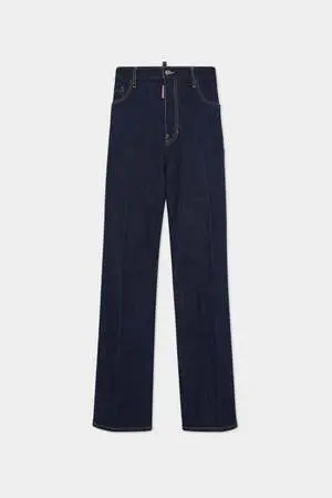 Dsquared2 Dark Rinse Wash Loose Jeans - Blue