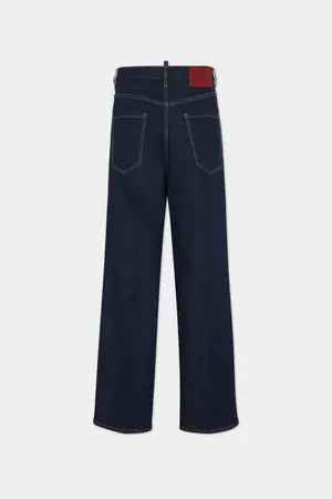Dsquared2 Dark Rinse Wash Loose Jeans - Blue
