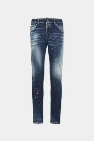 Dsquared2 Medium Red Spots Wash Cool Guy Jeans - Blue