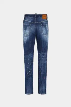 Dsquared2 Medium Red Spots Wash 642 Jeans - Blue