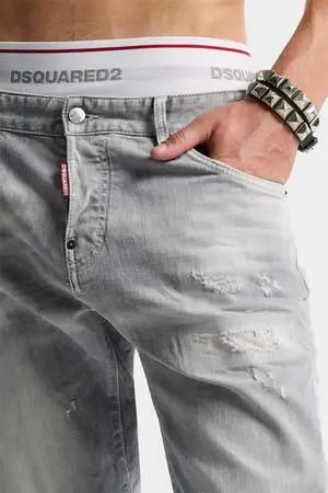 Dsquared2 Brushed Wash Slim Twist Jeans - Grey