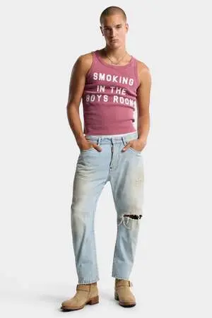 Dsquared2 Light L.a. Wash Distressed Denim Jeans